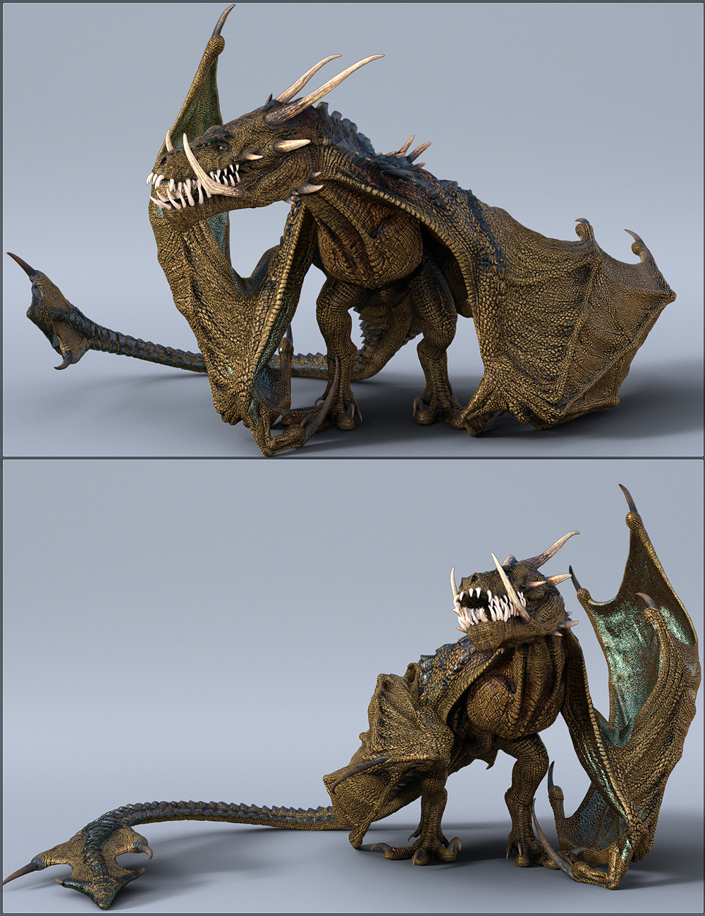 Quixotry's Poses for HH Wyvern | Daz 3D