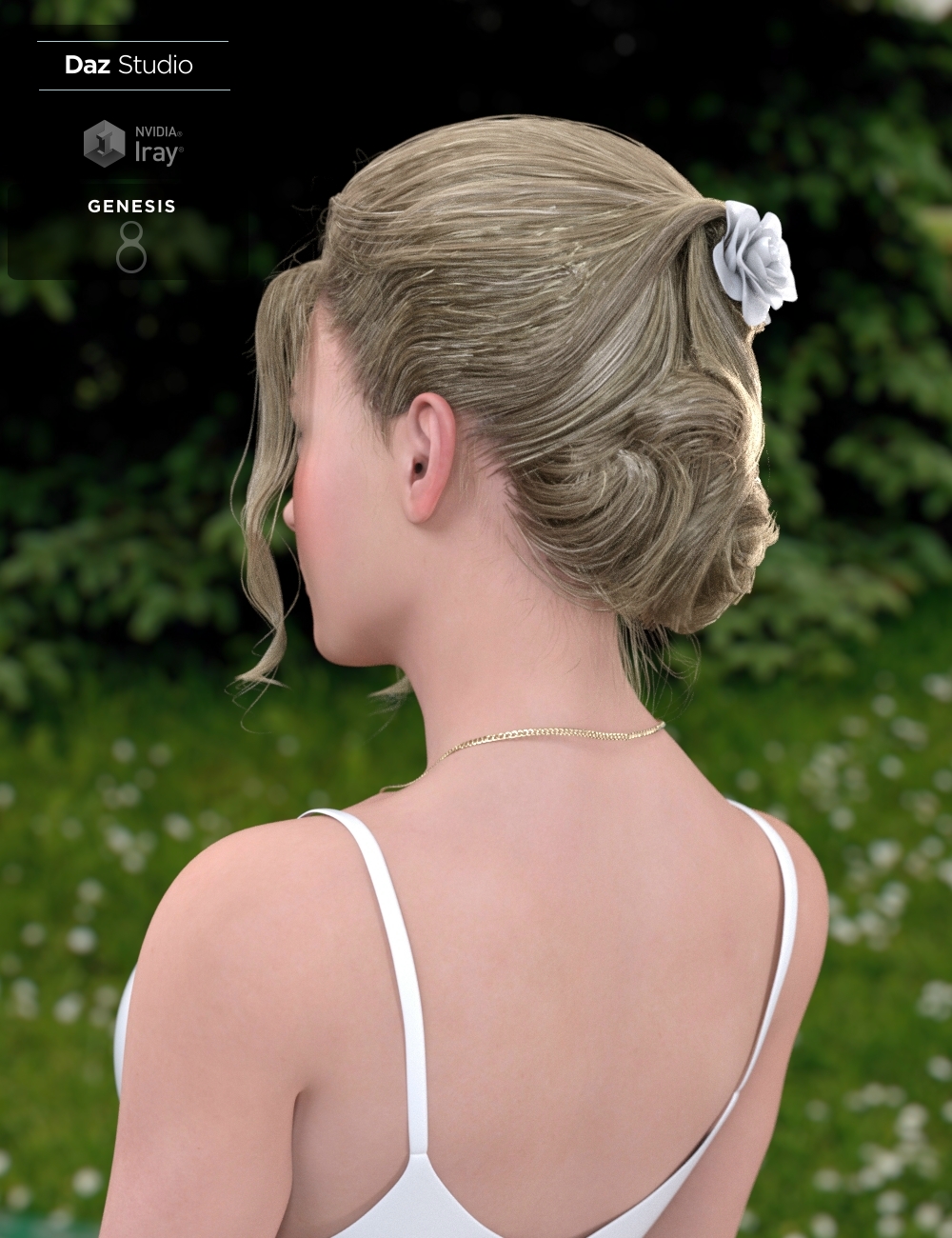 Ellya Classic Updo for Genesis 8 Female(s) | Daz 3D