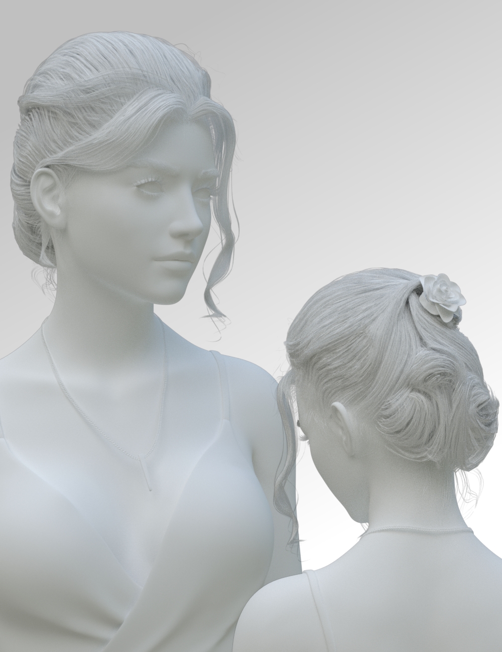 Ellya Classic Updo for Genesis 8 Female(s) | Daz 3D