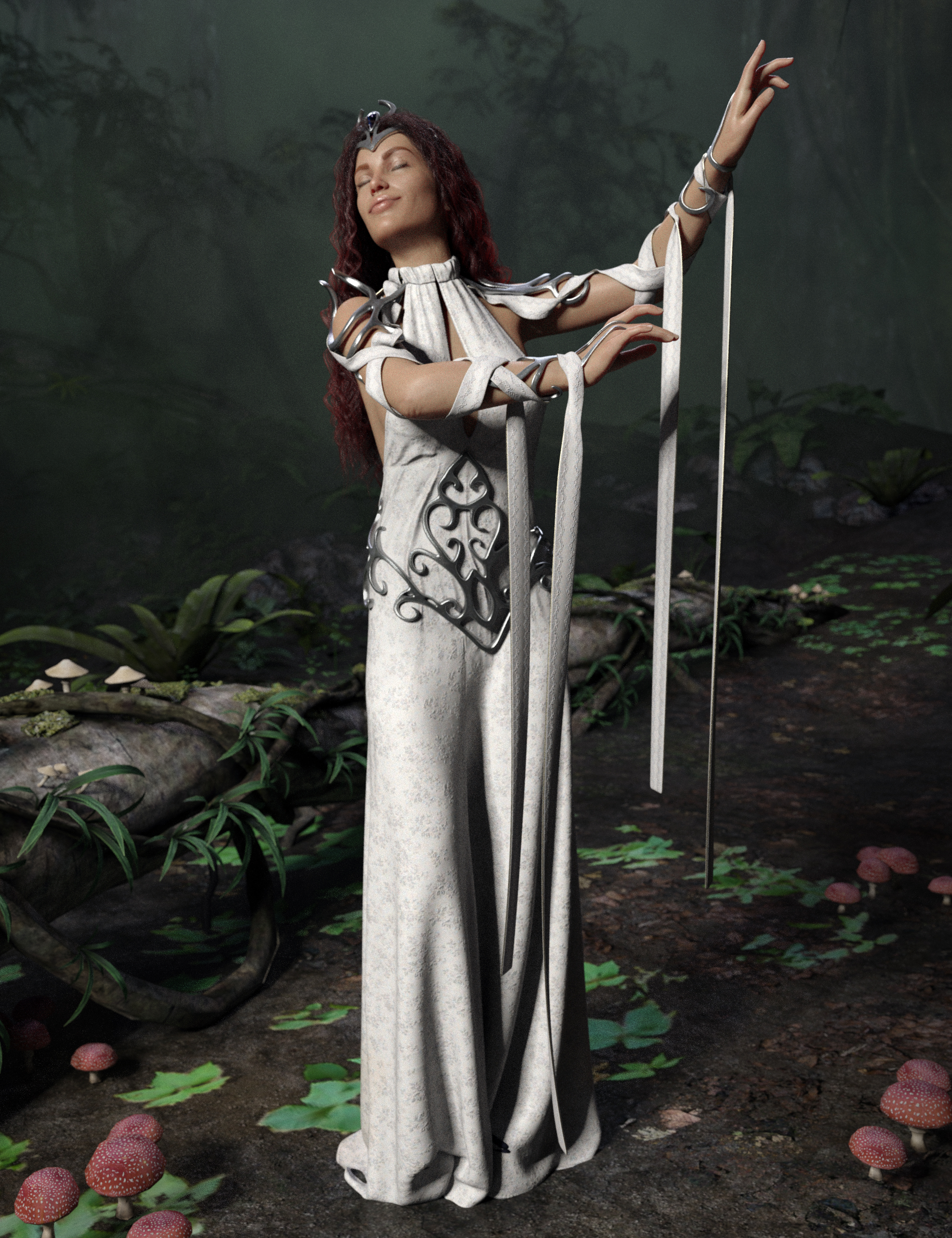dForce Enchanted Queen Outfit for Genesis 8 Female(s) | Daz 3D