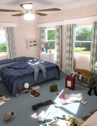 FG Messy Room Bundle | Daz 3D
