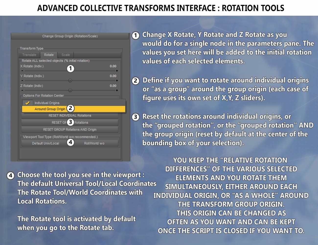 Advanced Collective Transform Tools | Daz 3D