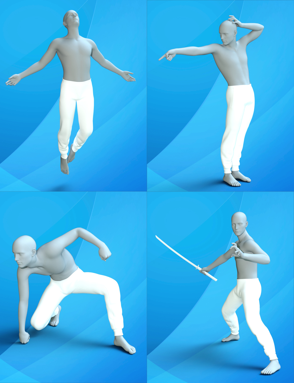 Famous Iconic Poses for Genesis 3 and 8 Male(s) | Daz 3D