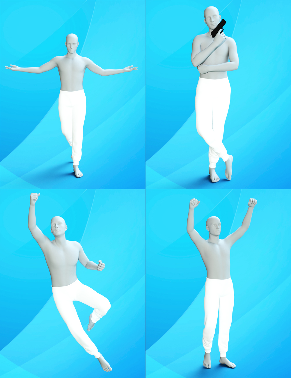 Famous Iconic Poses for Genesis 3 and 8 Male(s) | Daz 3D