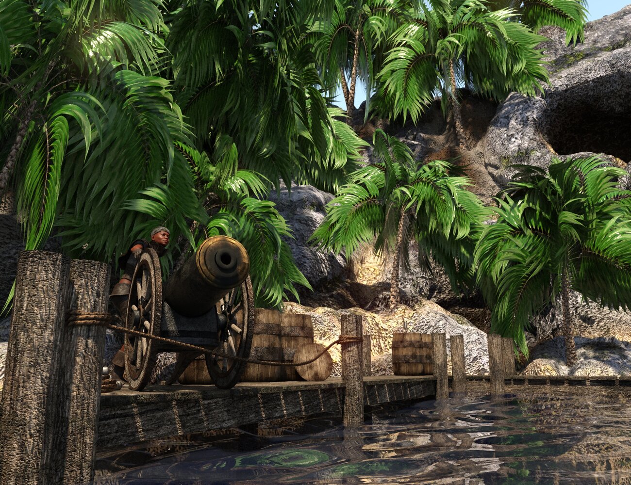 The Pirate's Cove Scene Kit with Props and Poses for Genesis 8 | Daz 3D