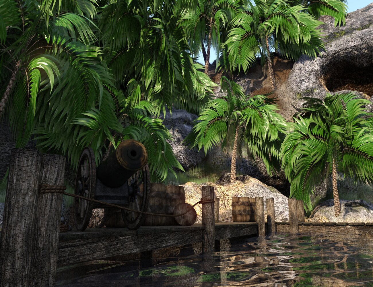 The Pirate's Cove Scene Kit with Props and Poses for Genesis 8 | Daz 3D
