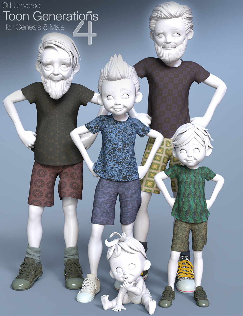 Toon Generations 4 Mega-Bundle for Genesis 8 | Daz 3D