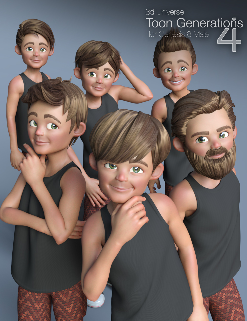 Toon Generations 4 Mega-Bundle for Genesis 8 | Daz 3D