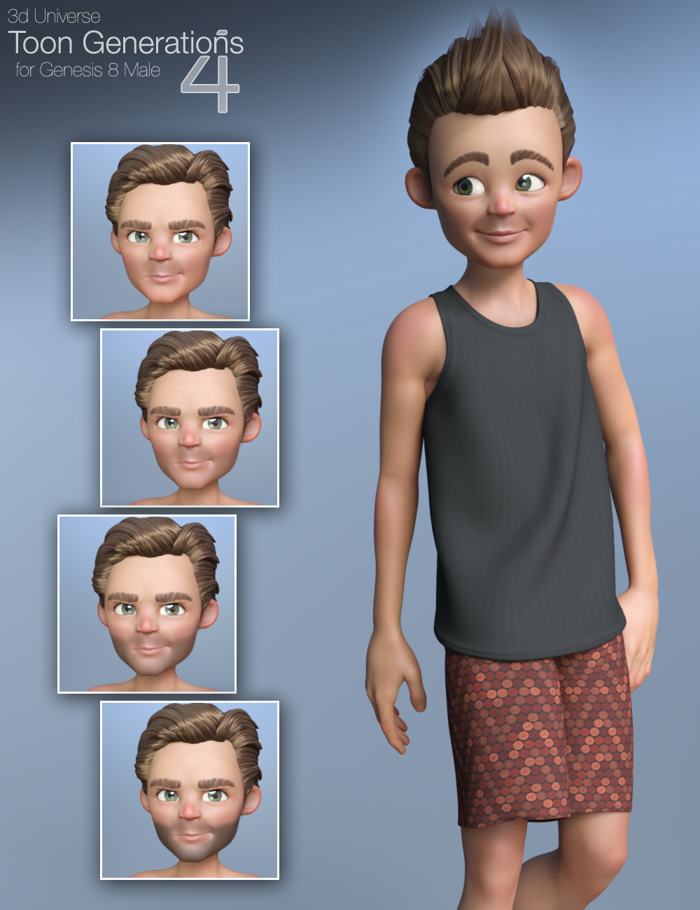 Toon Generations 4 Mega-Bundle for Genesis 8 | Daz 3D