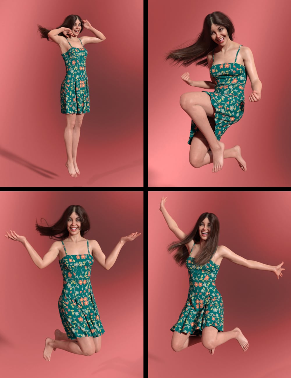 Jump for Joy Poses for Genesis 8 Female | Daz 3D