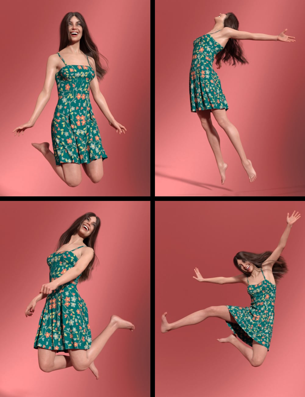 Jump for Joy Poses for Genesis 8 Female | Daz 3D