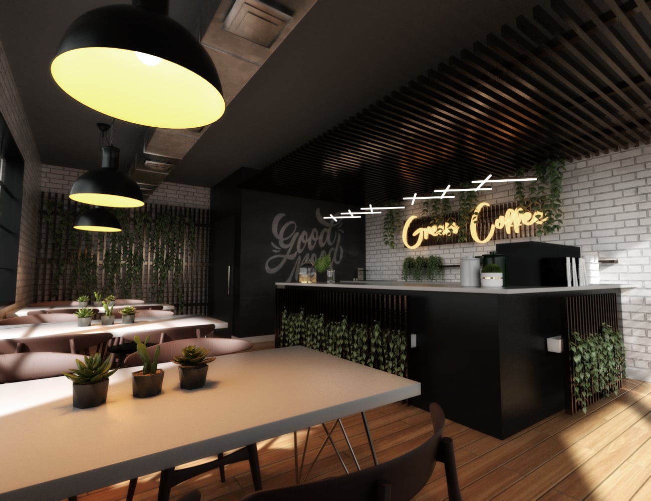 Green Coffee Shop | Daz 3D