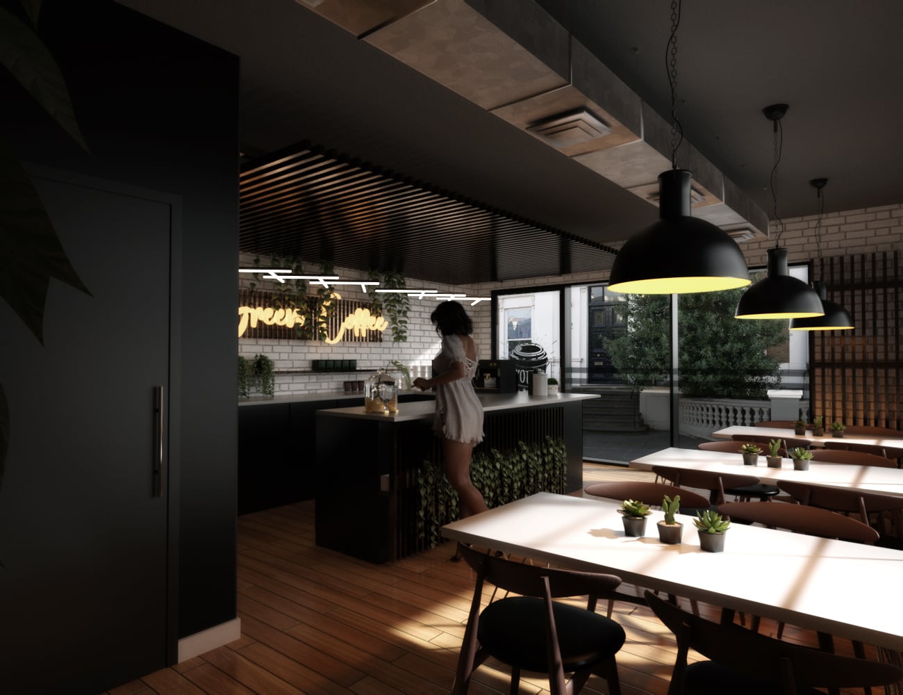 Green Coffee Shop | Daz 3D