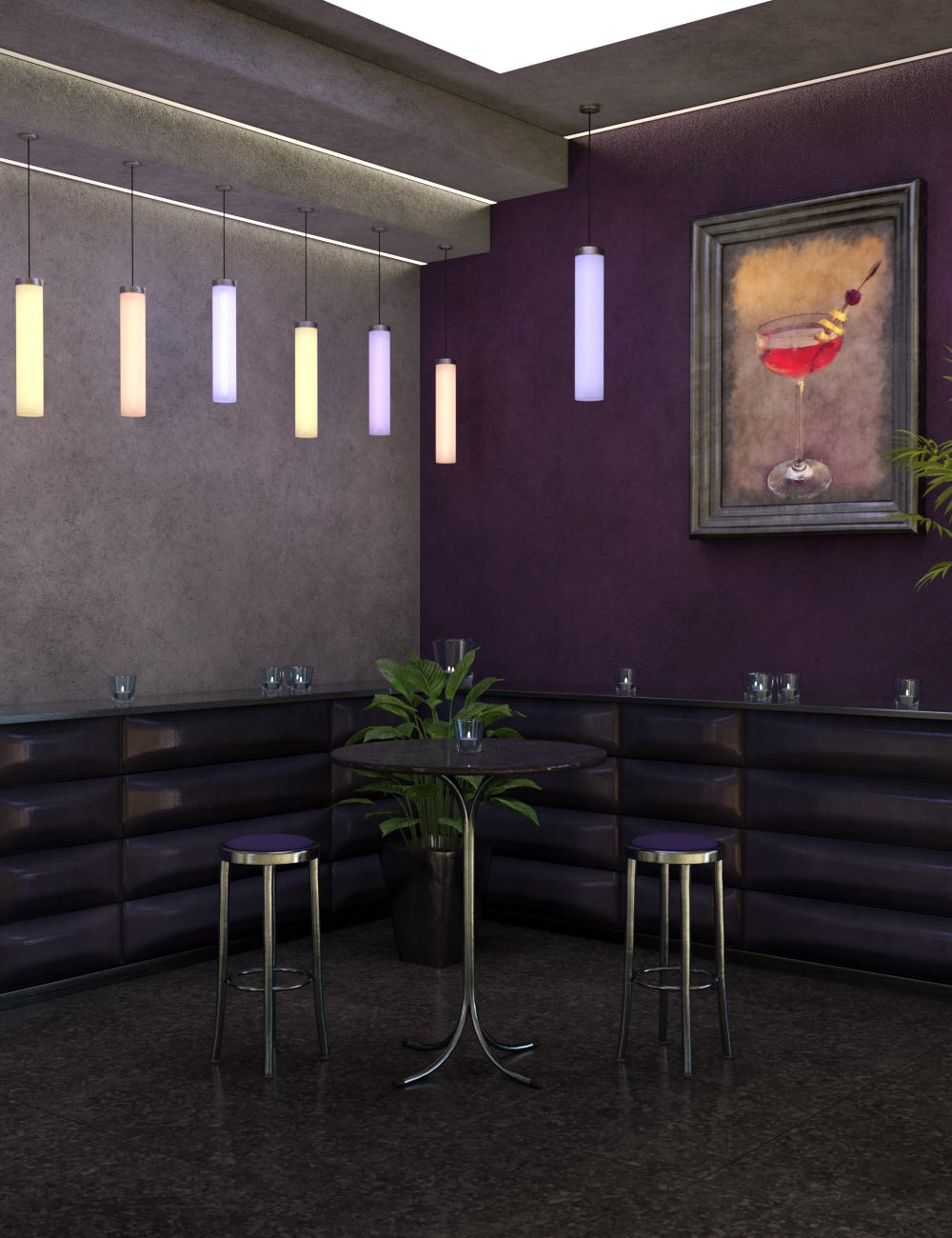 Cocktail Bar Vignette | Daz 3D