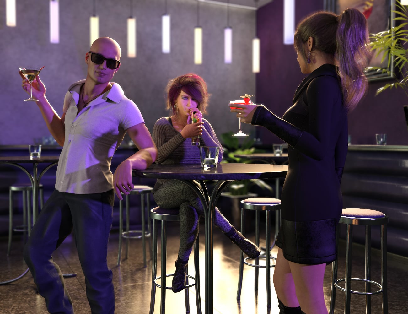Cocktail Bar Vignette | Daz 3D