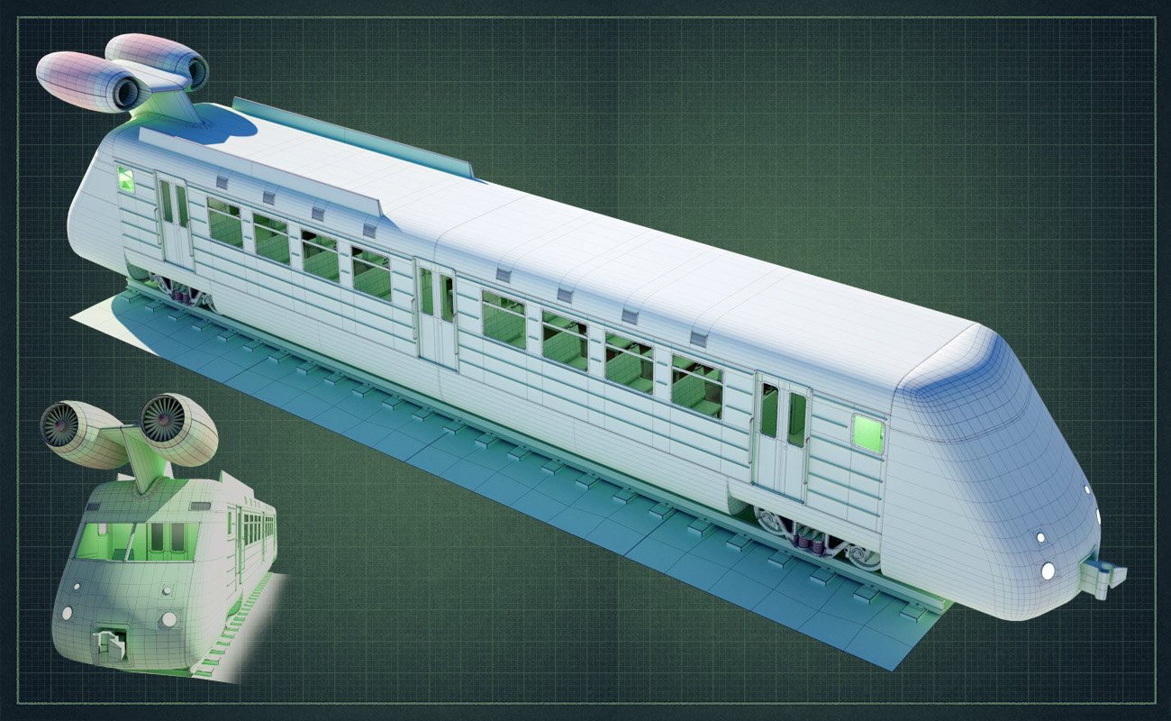 Jet Powered Train | Daz 3D