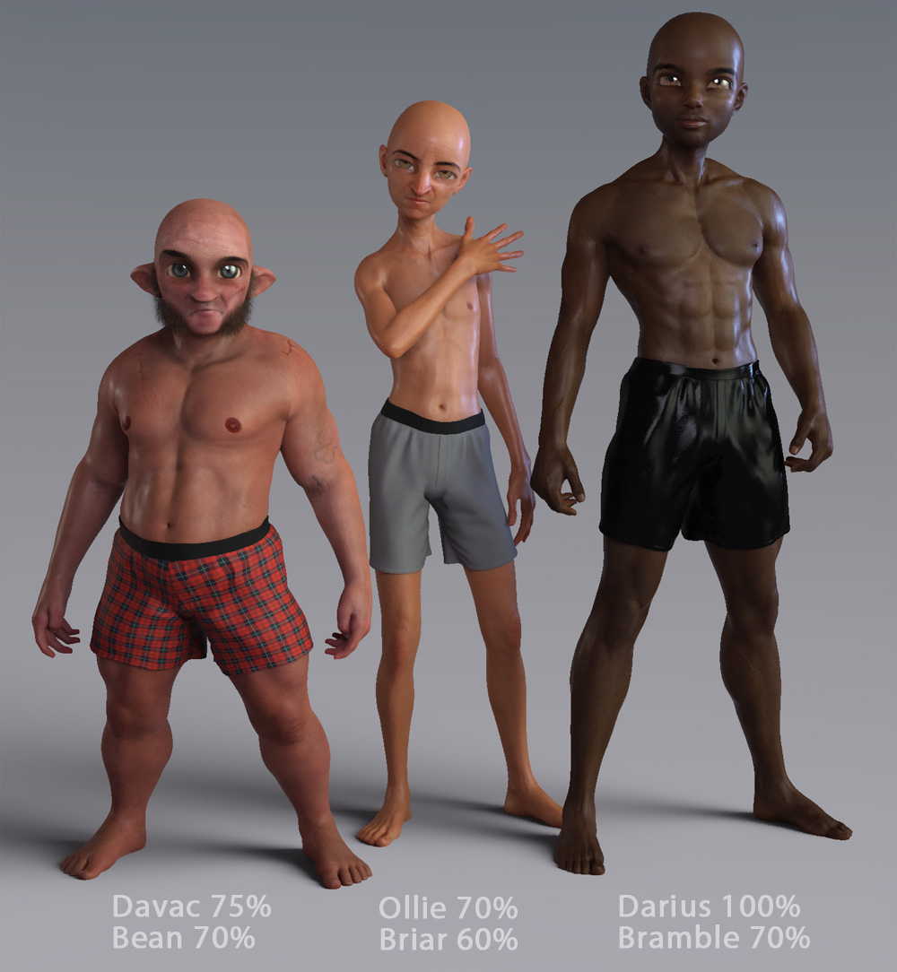 Briar Bramble and Bean for Genesis 8 Male | Daz 3D