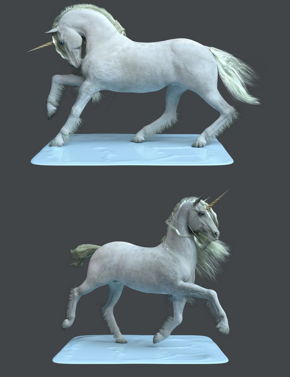 Unicorn Poses for Daz Horse 2 | Daz 3D
