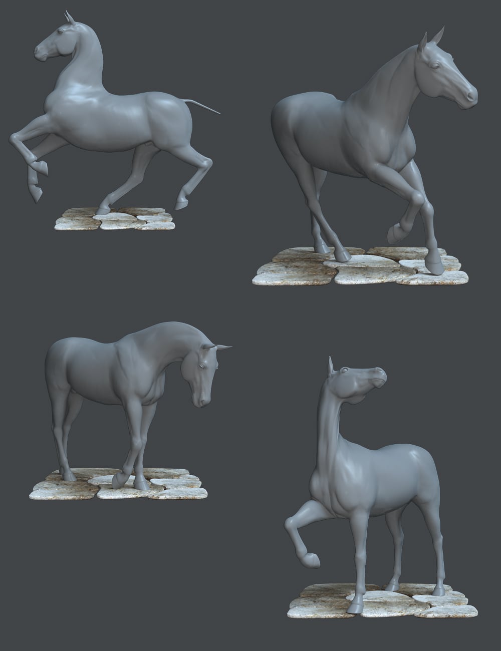 Unicorn Poses for Daz Horse 2 | Daz 3D
