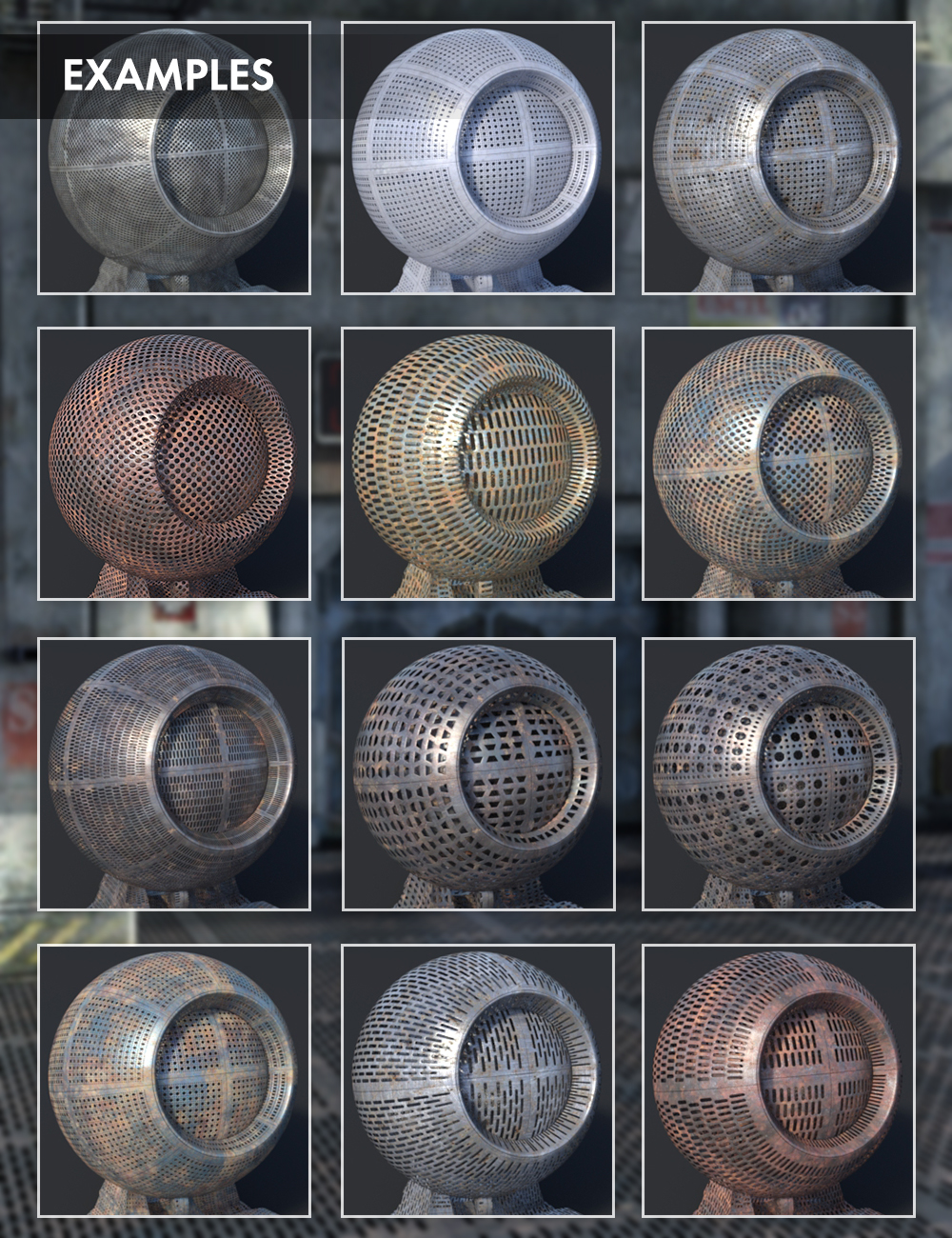 Perforated Metal - Iray Shaders | Daz 3D
