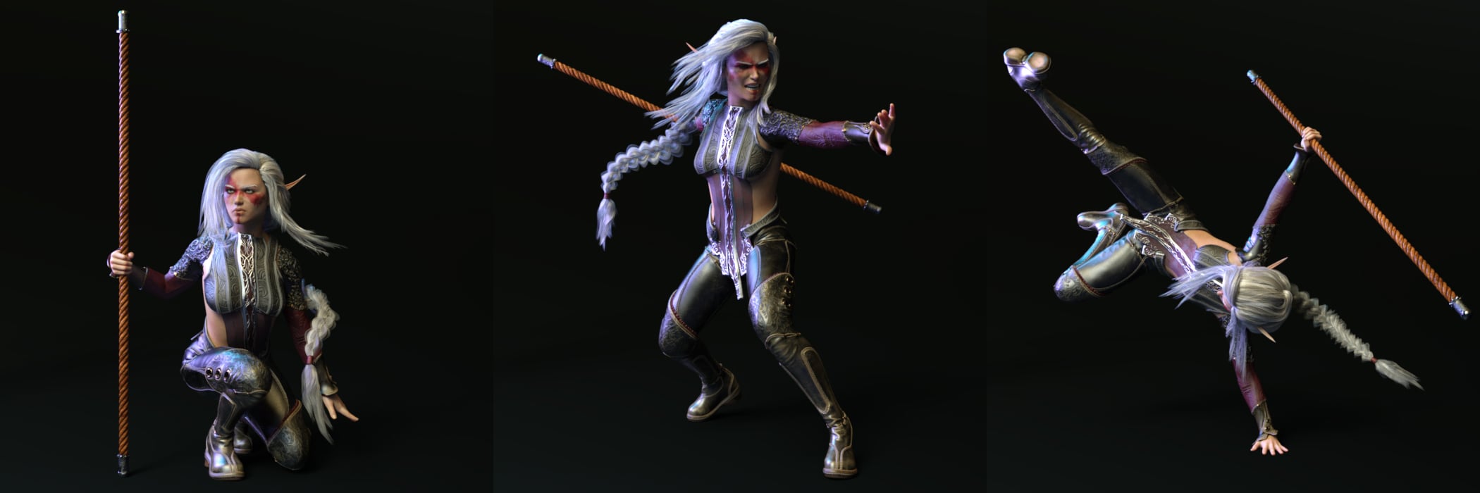 Melee Strike Poses Expressions and Prop for Genesis 8 | Daz 3D
