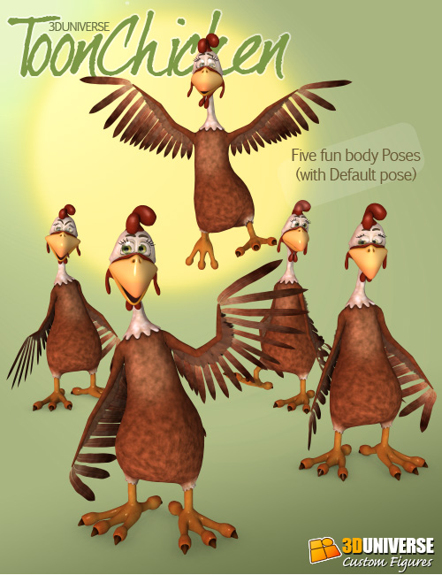 3D Universe Toon Chicken | Daz 3D