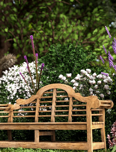 Bench in an English Garden | Daz 3D
