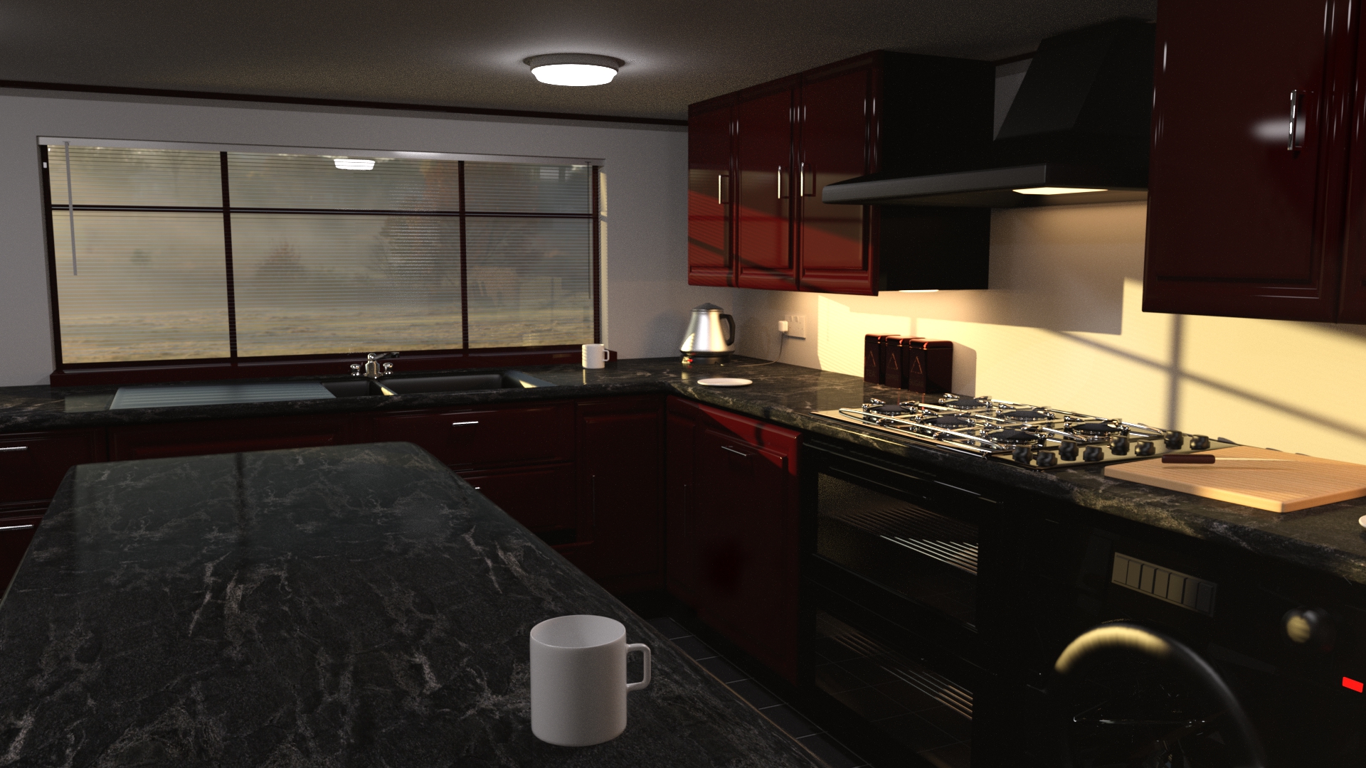 Modern Shaker Style Kitchen | Daz 3D