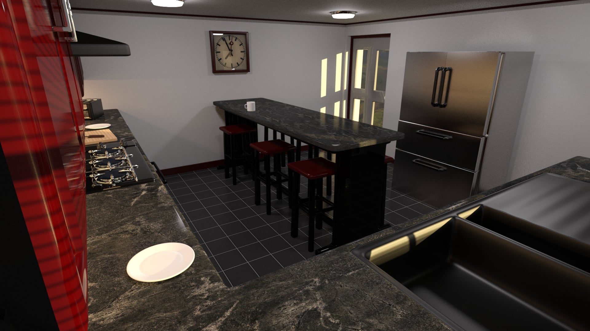 Modern Shaker Style Kitchen | Daz 3D