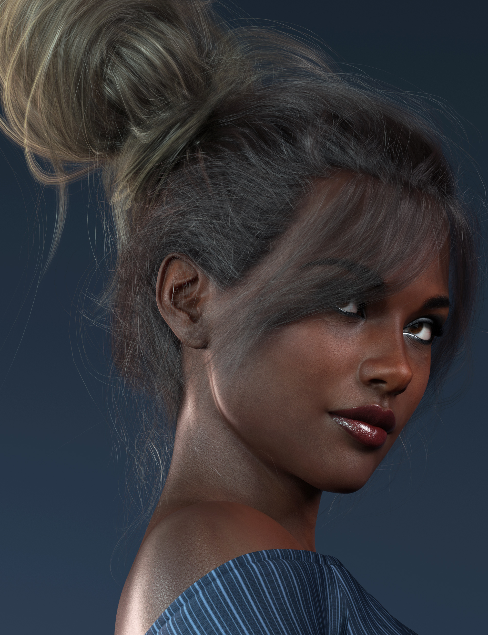 Everyday Updo 2 Hair for Genesis 3 and 8 | Daz 3D