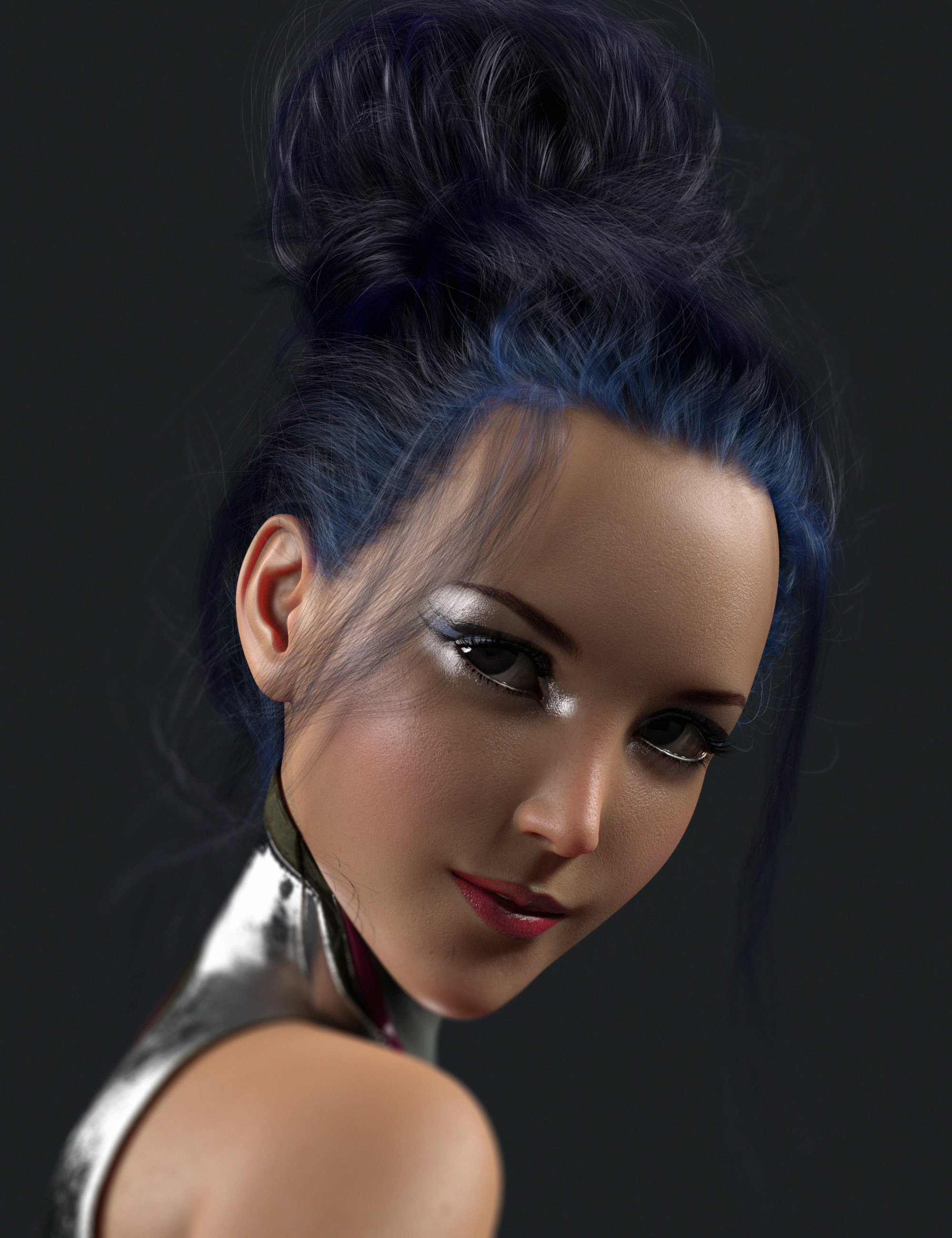 Everyday Updo 2 Hair for Genesis 3 and 8 | Daz 3D