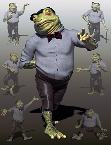 Dapper Toad Poses for Bullwarg HD | Daz 3D