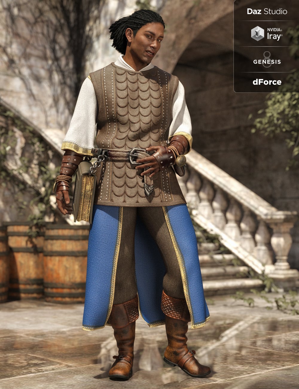 dForce Cleric Outfit Textures | Daz 3D