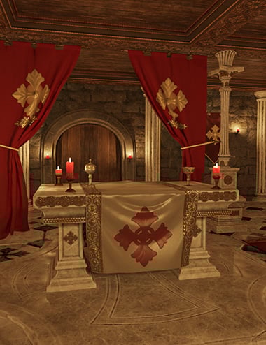 Underground Chapel Modular Environment | Daz 3D