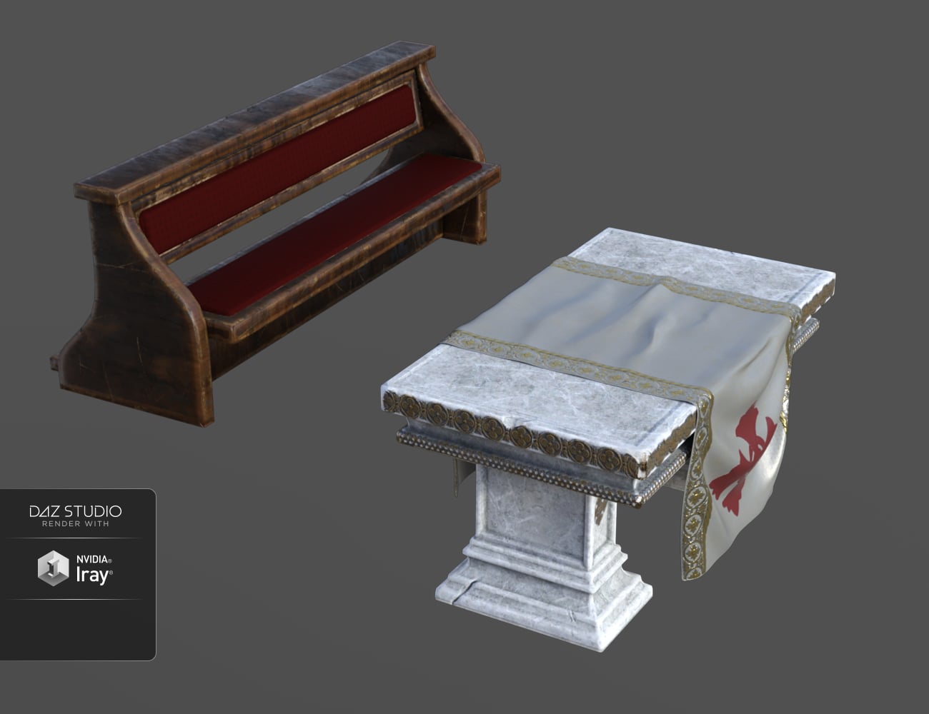 Underground Chapel Modular Environment | Daz 3D