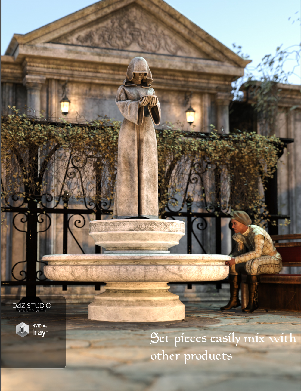 Underground Chapel Modular Environment | Daz 3D