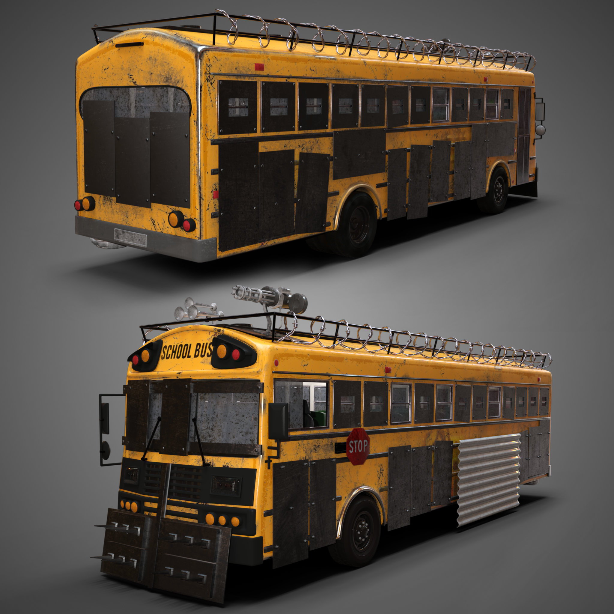 FG Zombie Bus | Daz 3D
