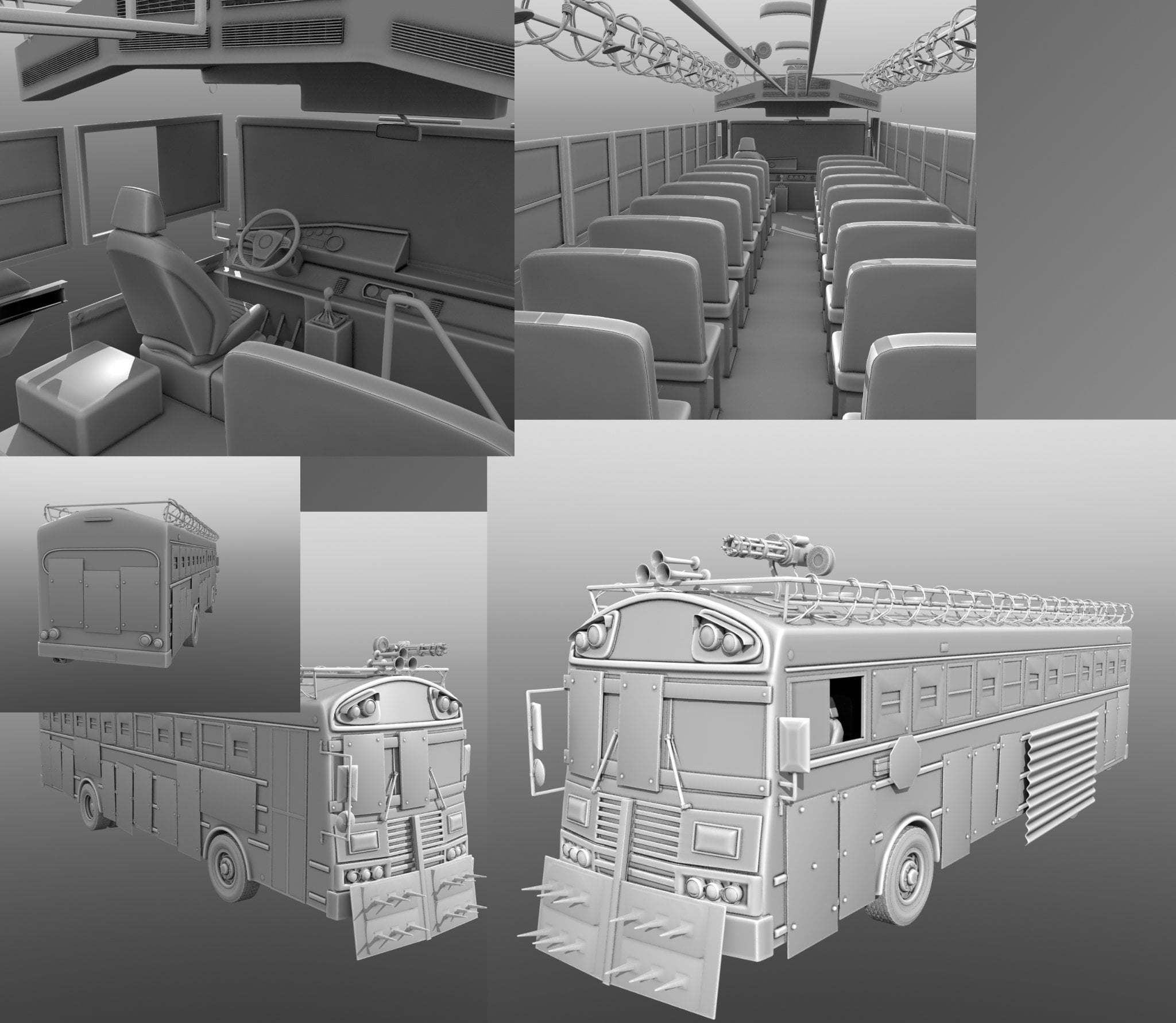 FG Zombie Bus | Daz 3D