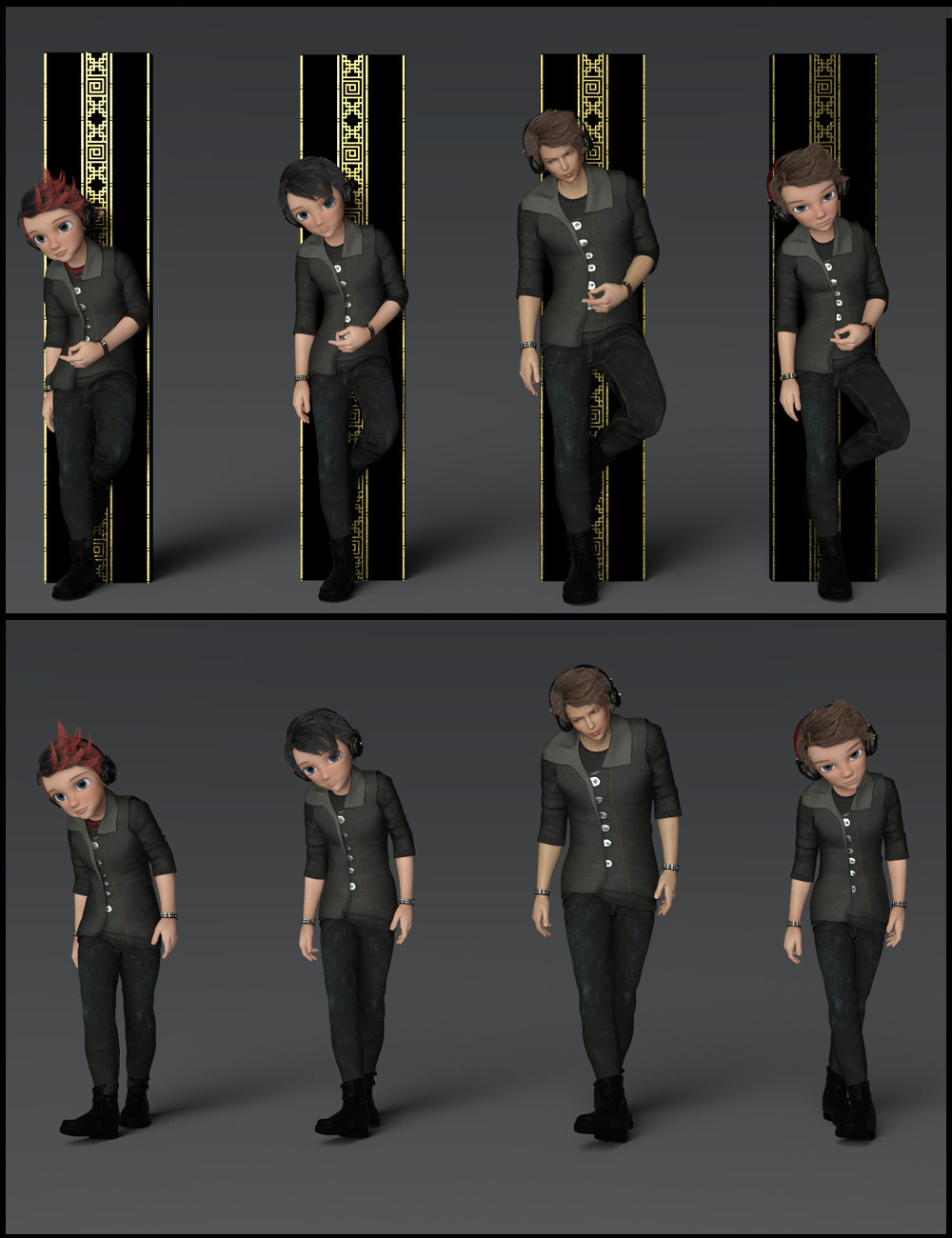 IGD Brooding Poses for Bean Briar and Bramble and Genesis 8 Male | Daz 3D