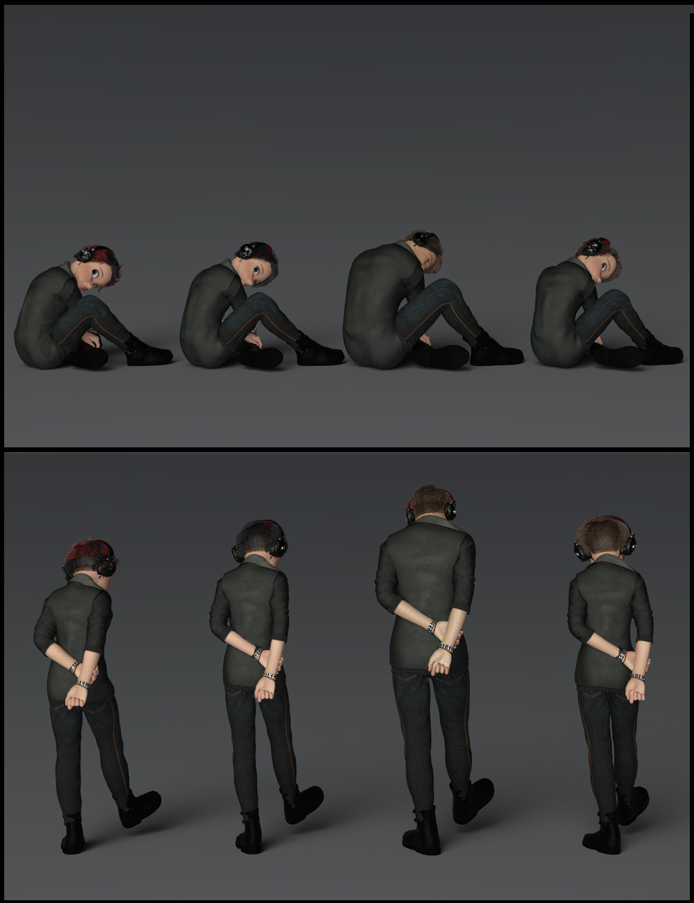 IGD Brooding Poses for Bean Briar and Bramble and Genesis 8 Male | Daz 3D