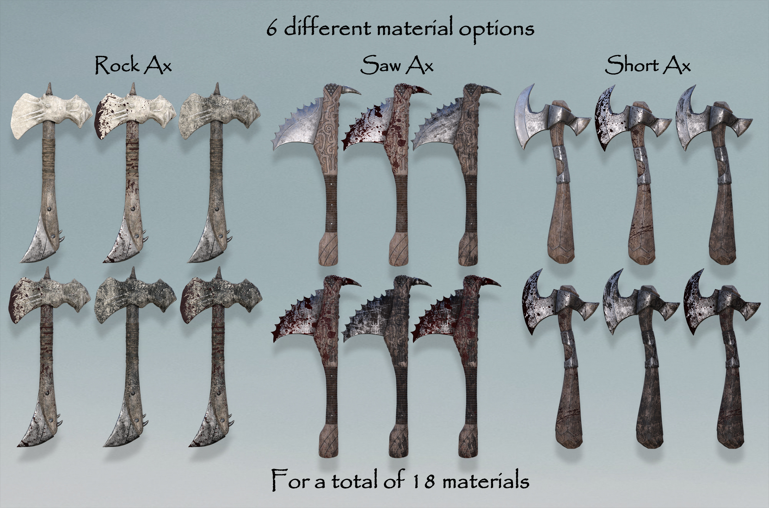 Brutal Axes for Ogre HD | Daz 3D