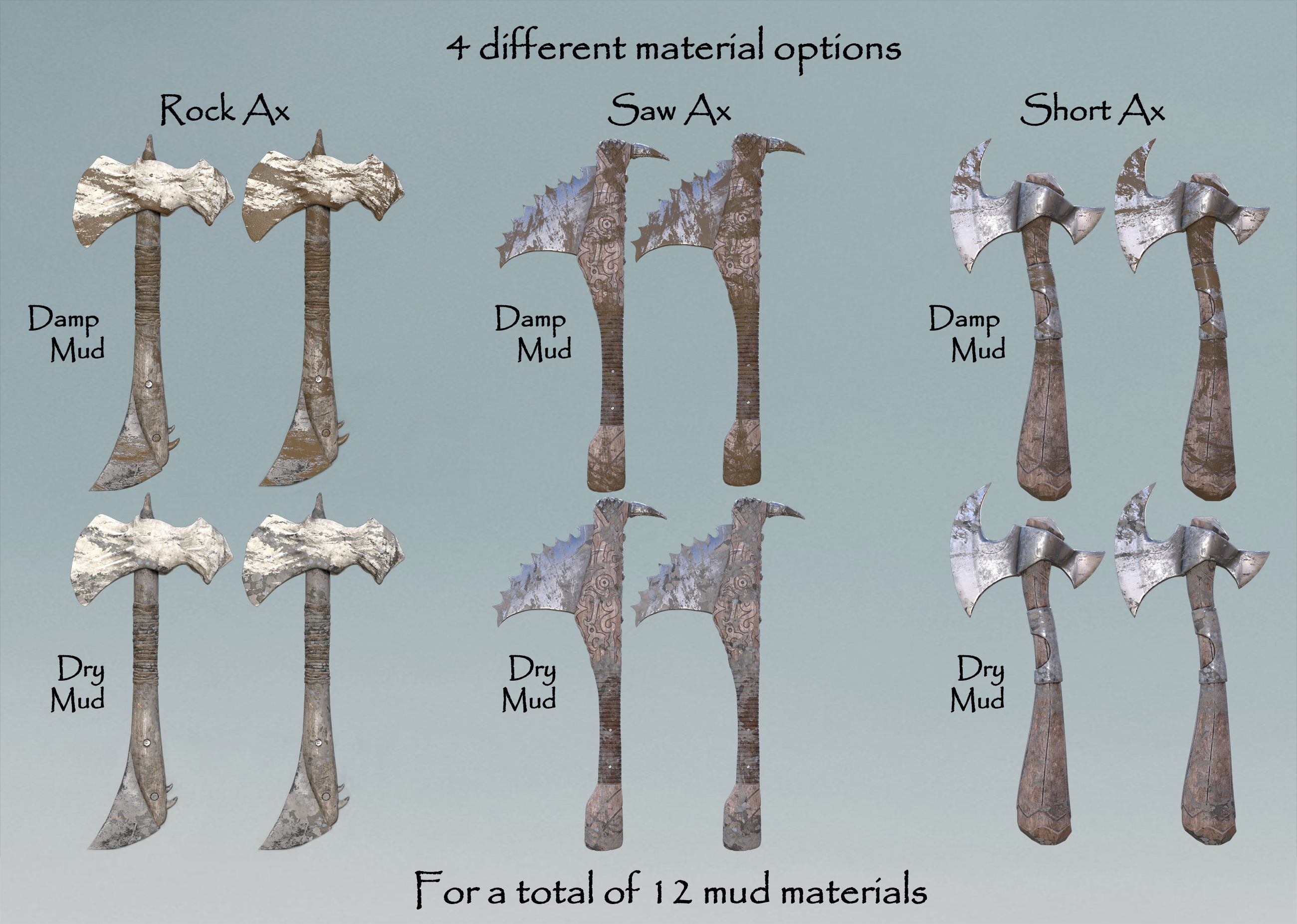 Brutal Axes for Ogre HD | Daz 3D
