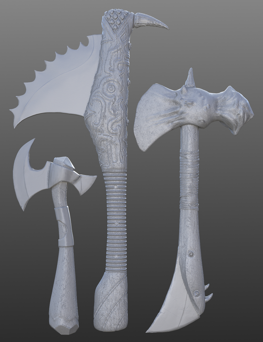 Brutal Axes for Ogre HD | Daz 3D