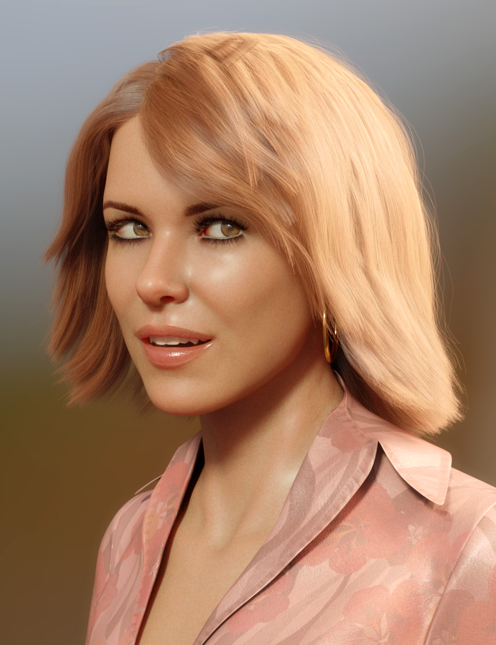 dForce Lynette Hair for Genesis 8 Females | Daz 3D