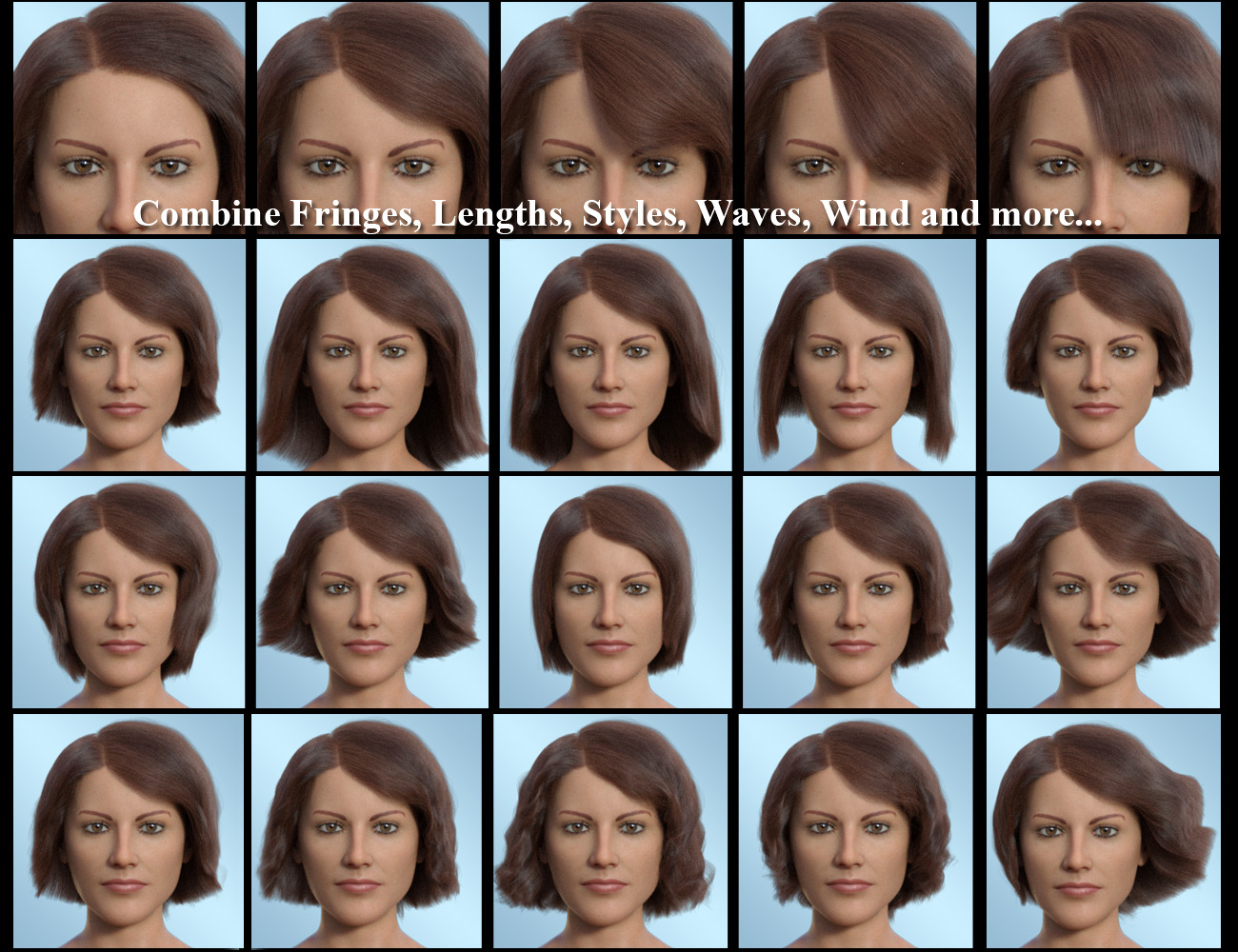 dForce Lynette Hair for Genesis 8 Females | Daz 3D