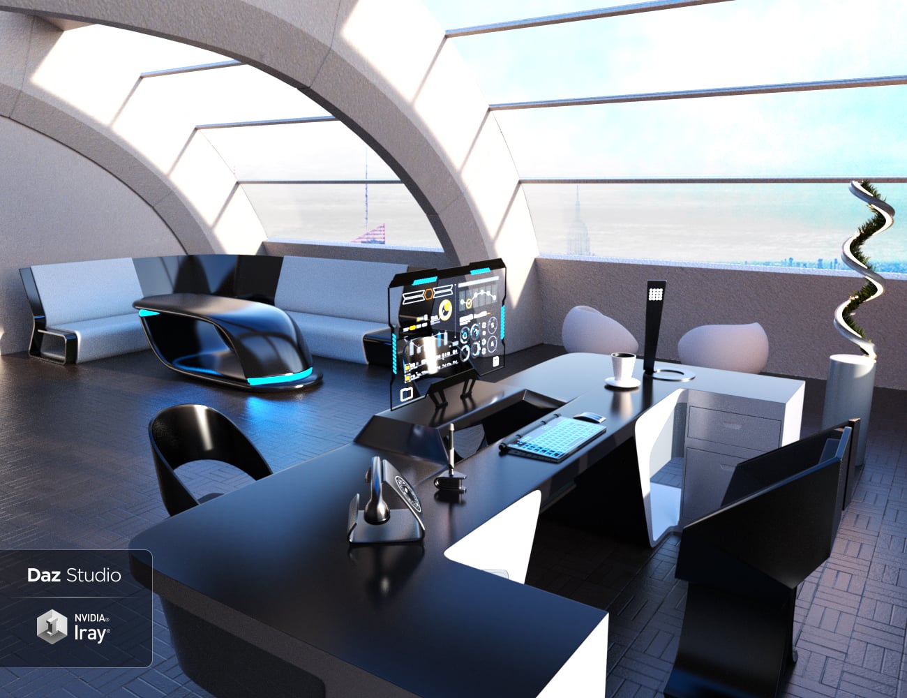 Futuristic Executive Office | Daz 3D