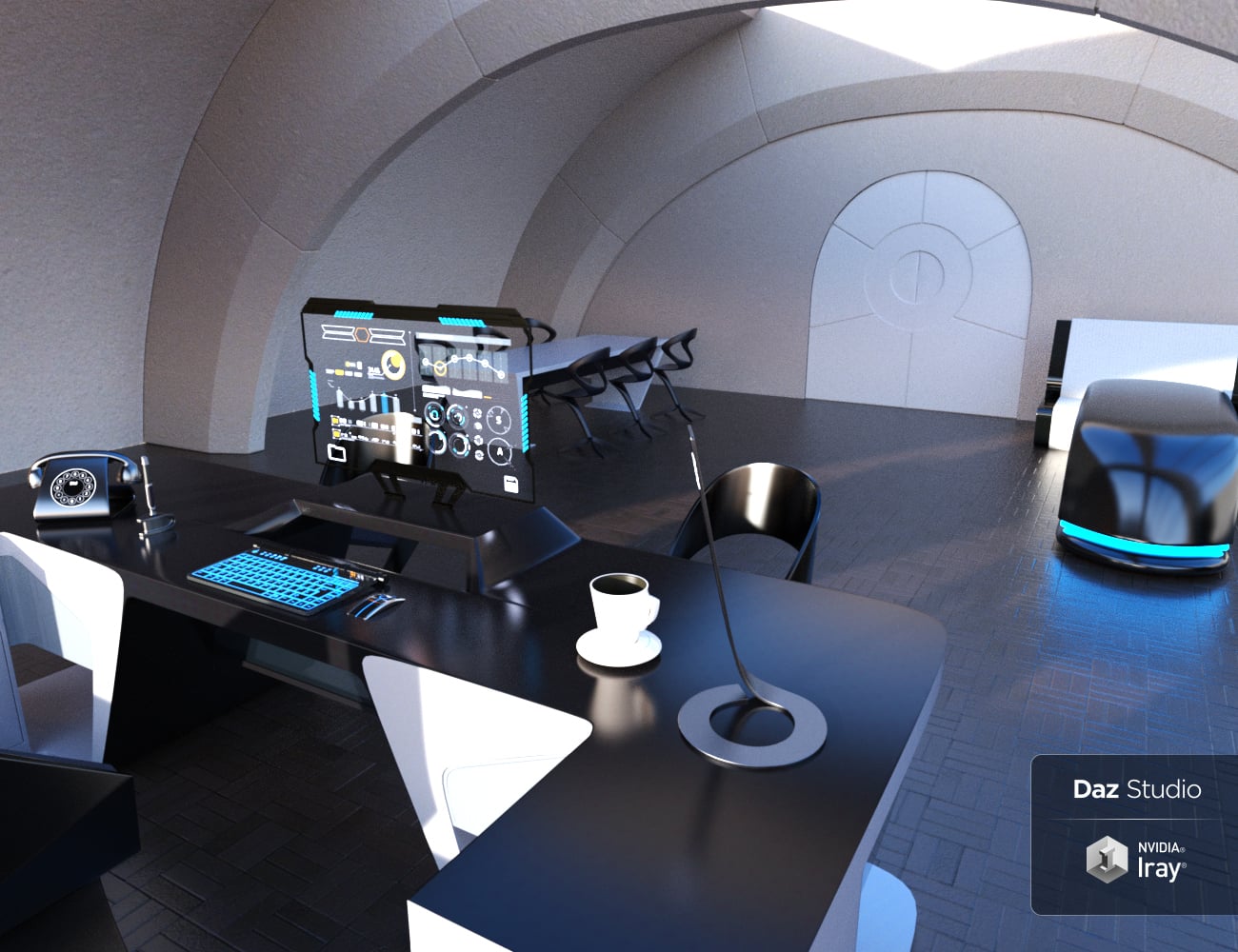 Futuristic Executive Office | Daz 3D