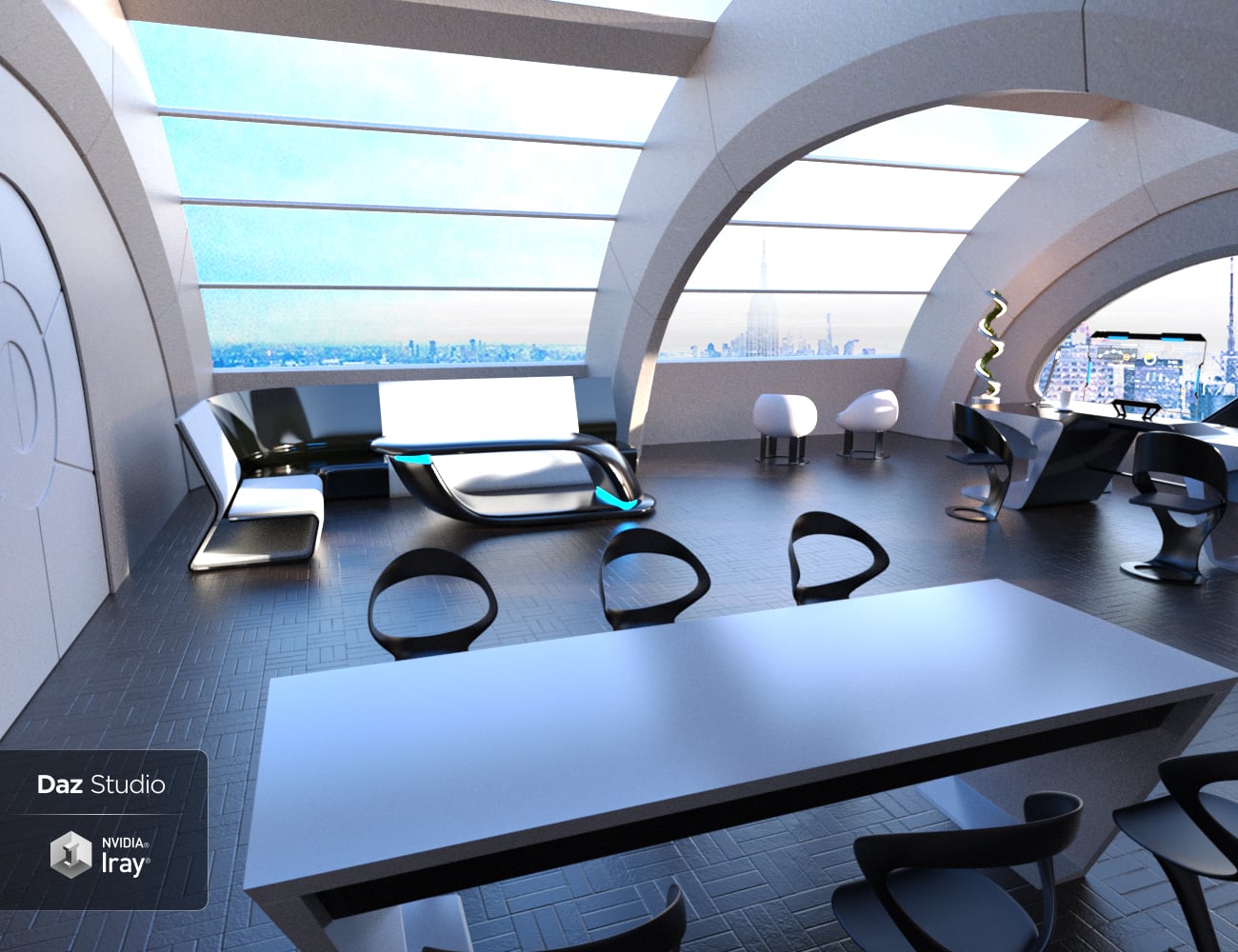 Futuristic Executive Office | Daz 3D