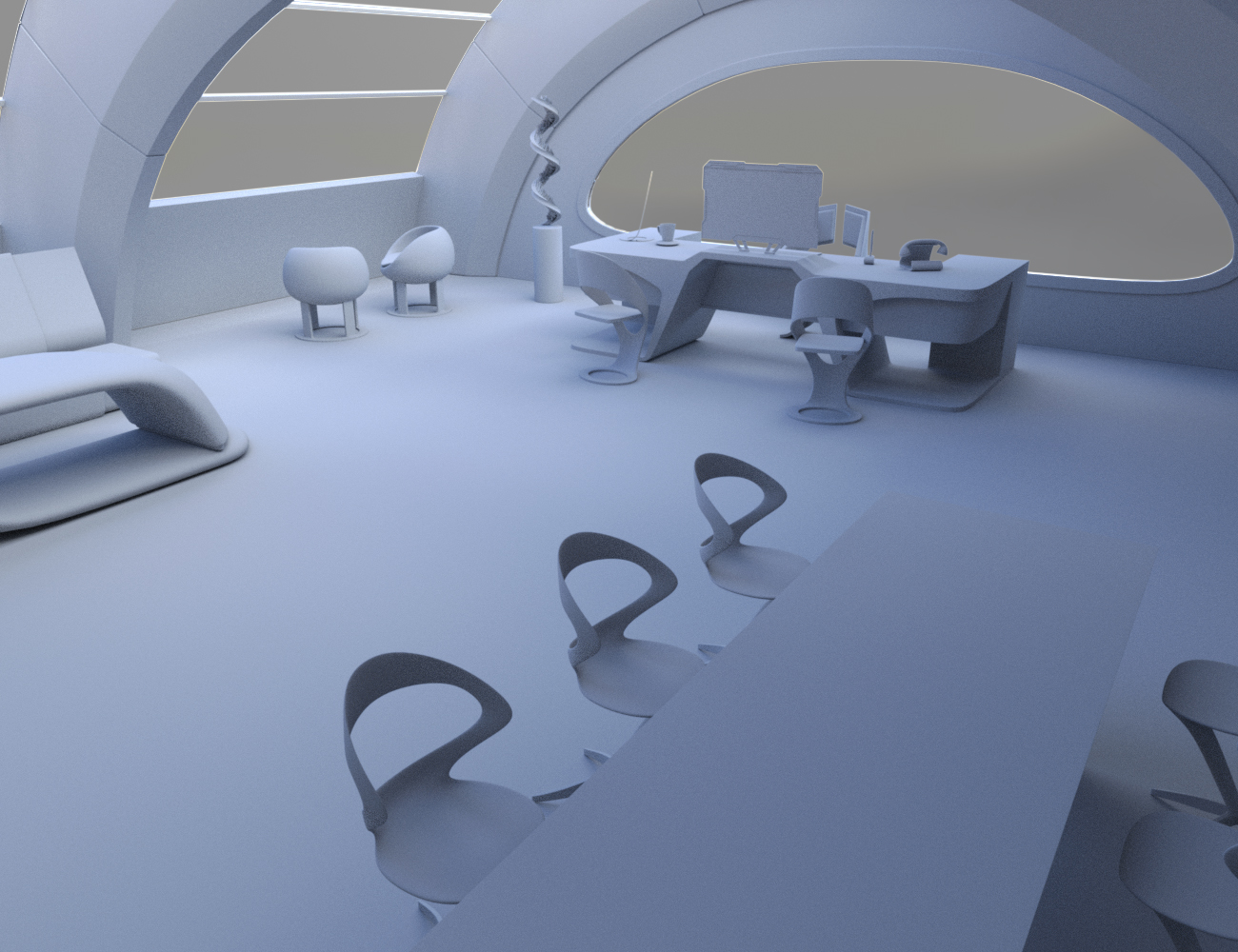 Futuristic Executive Office | Daz 3D