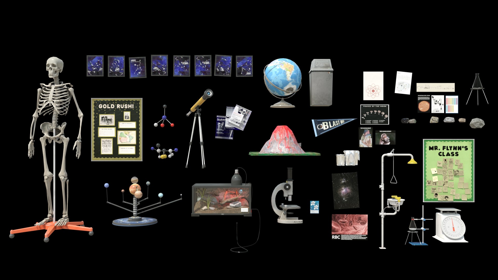 Science Classroom Props | Daz 3D